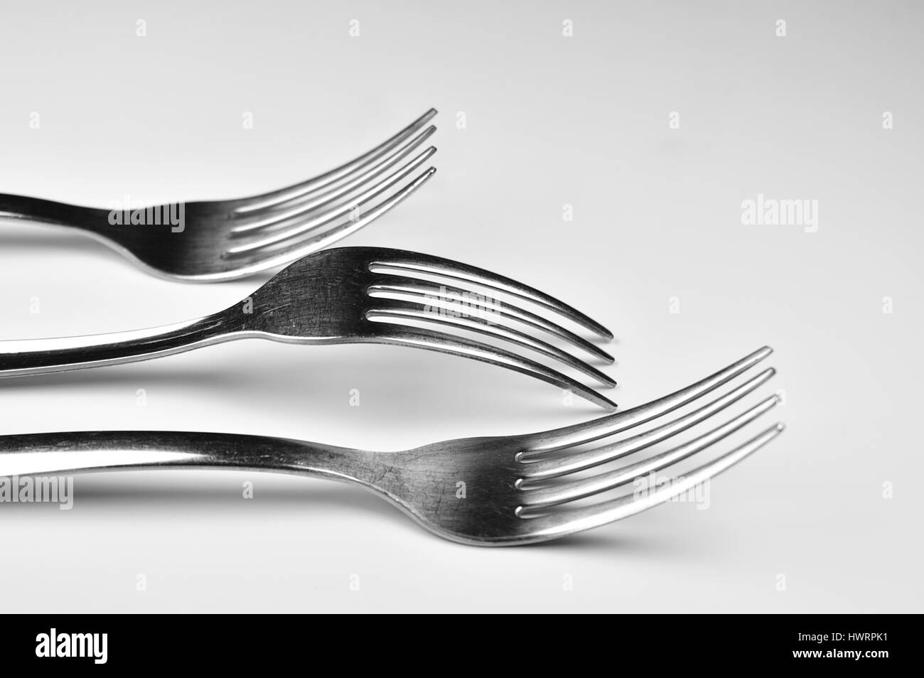 Forks isolated on white background Stock Photo - Alamy