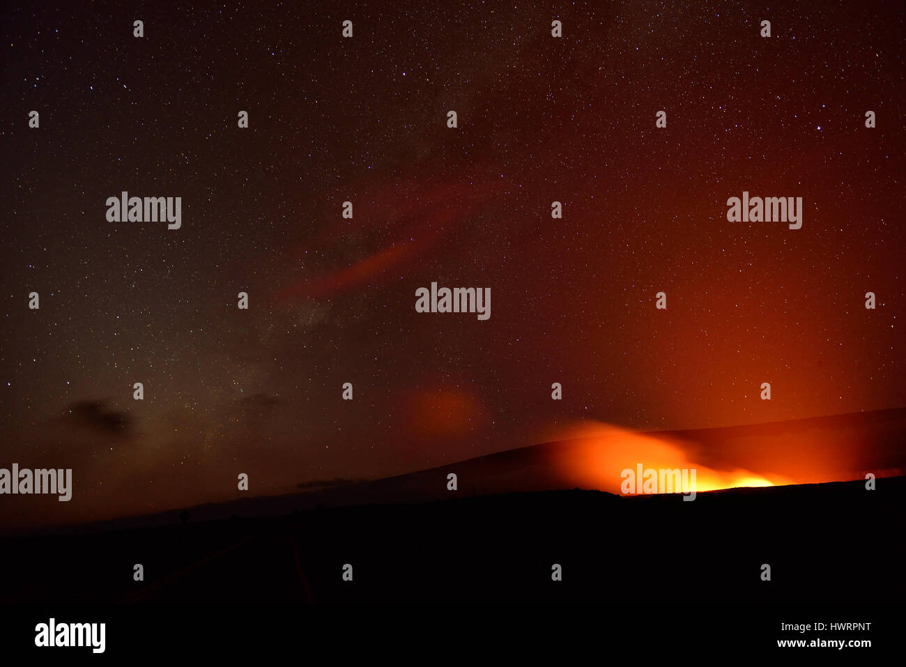 Erupting volcano in Hawaii Volcanoes National Park, Big Island, Hawaii ...