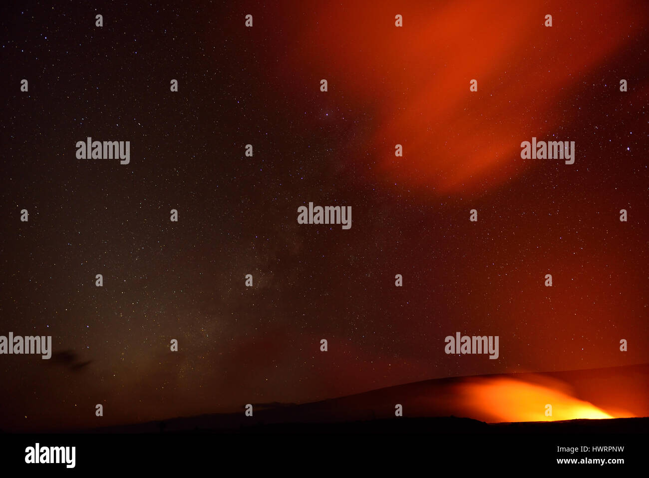 Erupting volcano in Hawaii Volcanoes National Park, Big Island, Hawaii ...