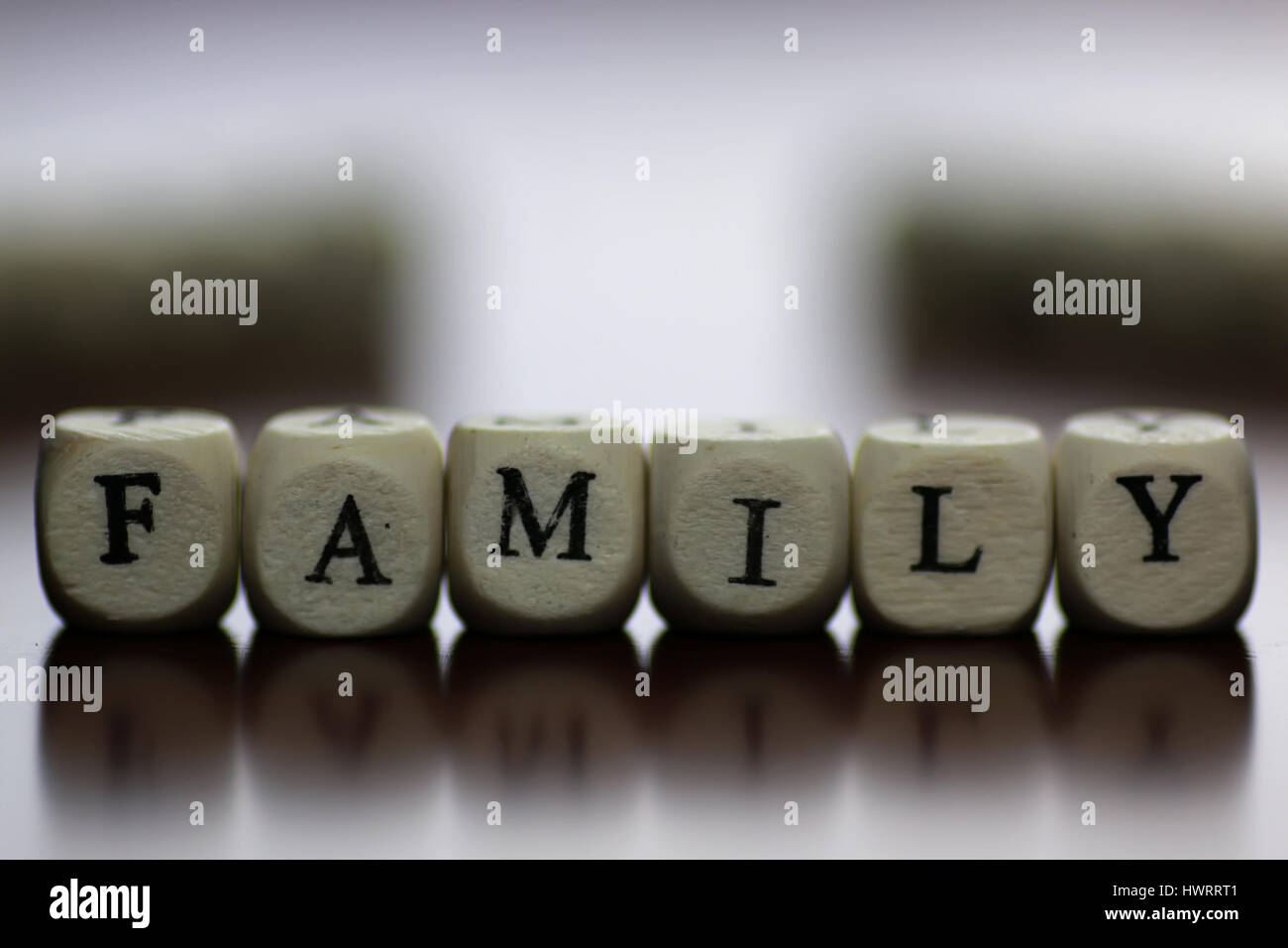 text family letter cube Stock Photo - Alamy