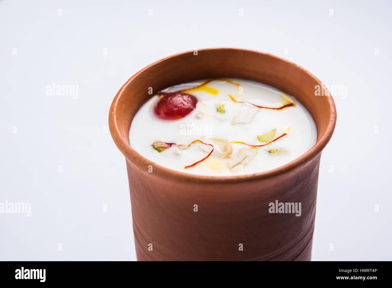 Authentic Indian cold drink made up of curd, milk & malai called Lassi ...