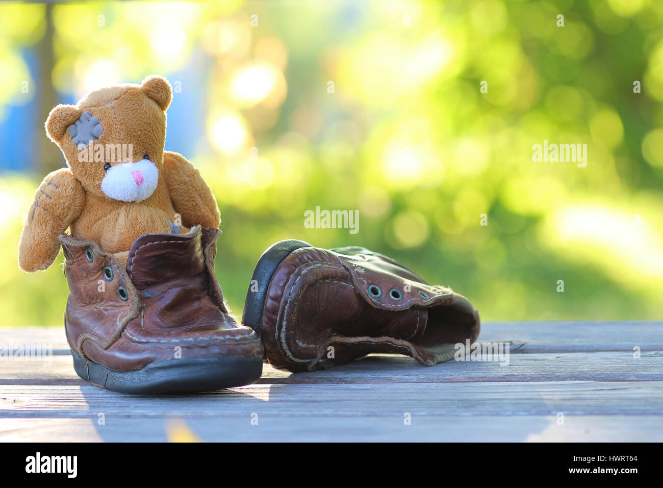 toy teddy bear table outdoor Stock Photo - Alamy