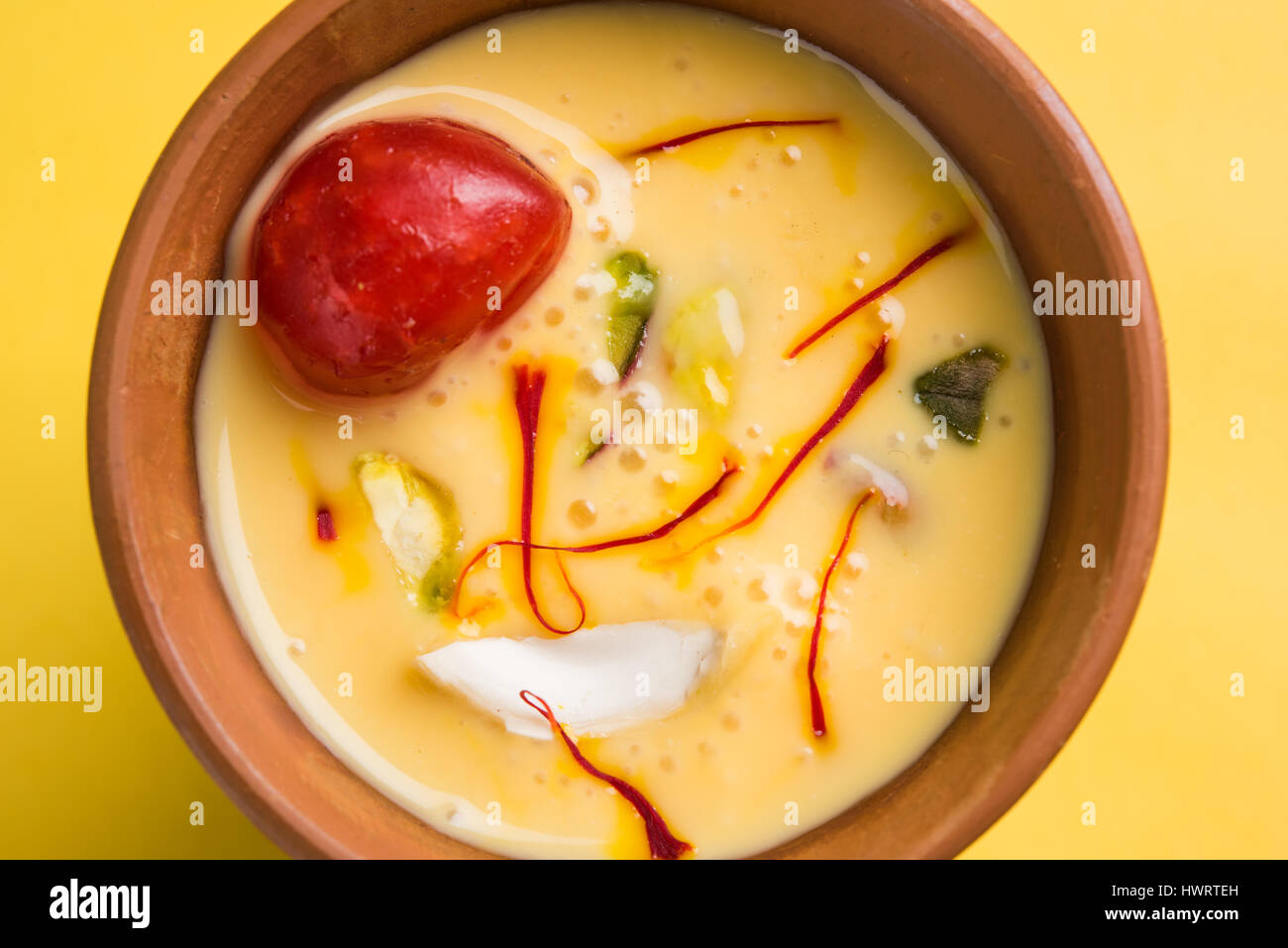Authentic Indian cold drink made up of curd, milk & malai called Lassi ...