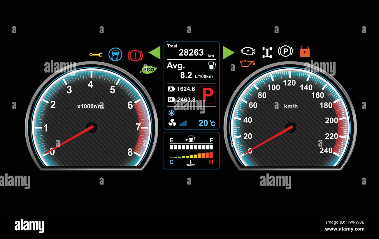 Car dash board vector illustration eps 10 Stock Vector Image & Art - Alamy