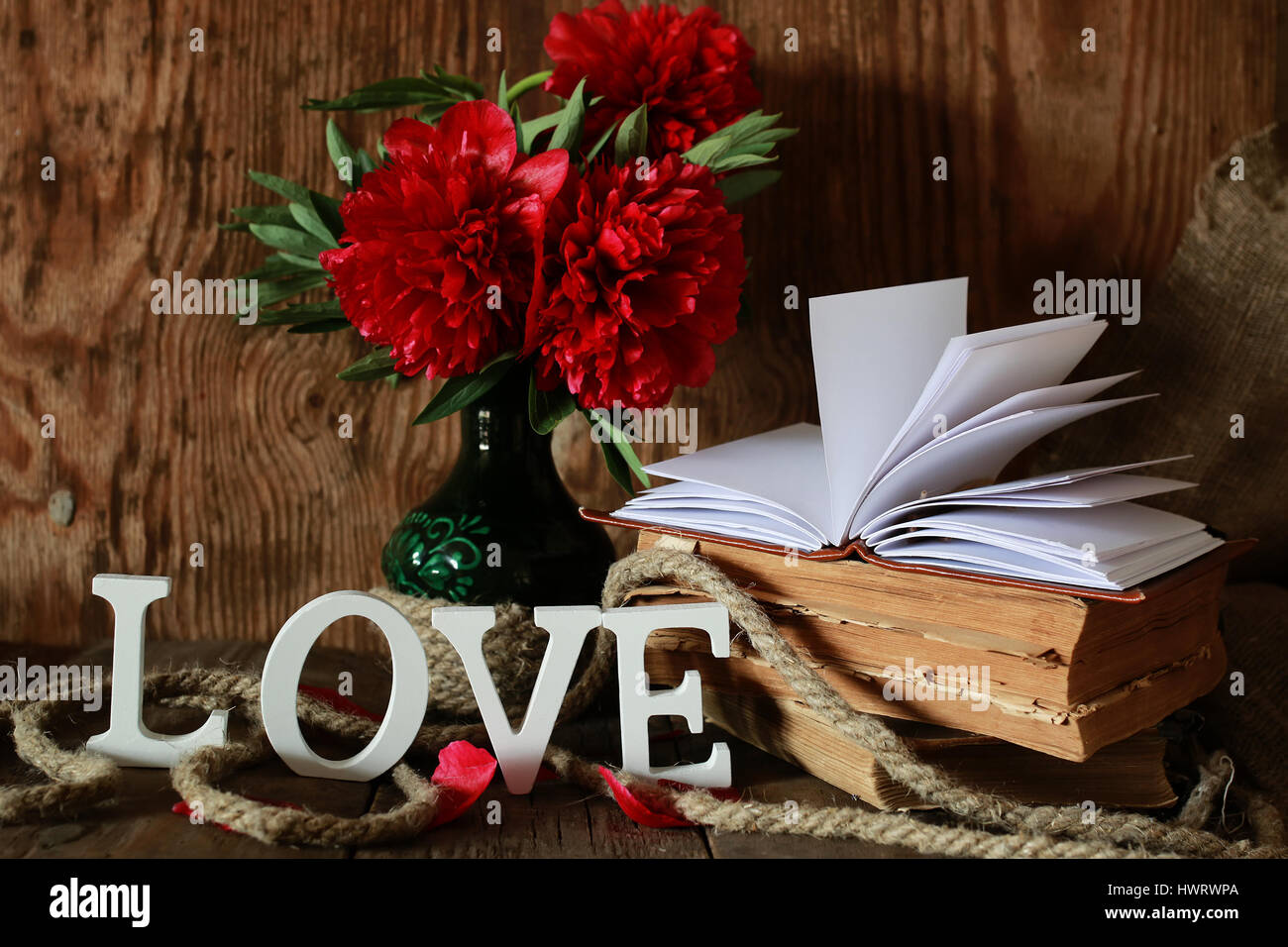 old book and word love Stock Photo - Alamy
