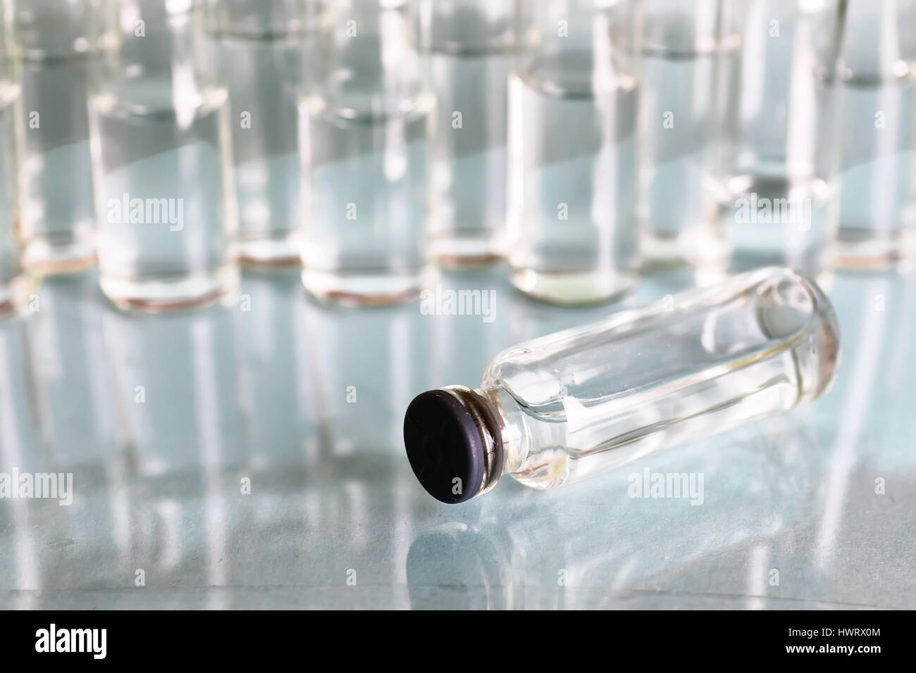 transparent vials of medicine Stock Photo - Alamy
