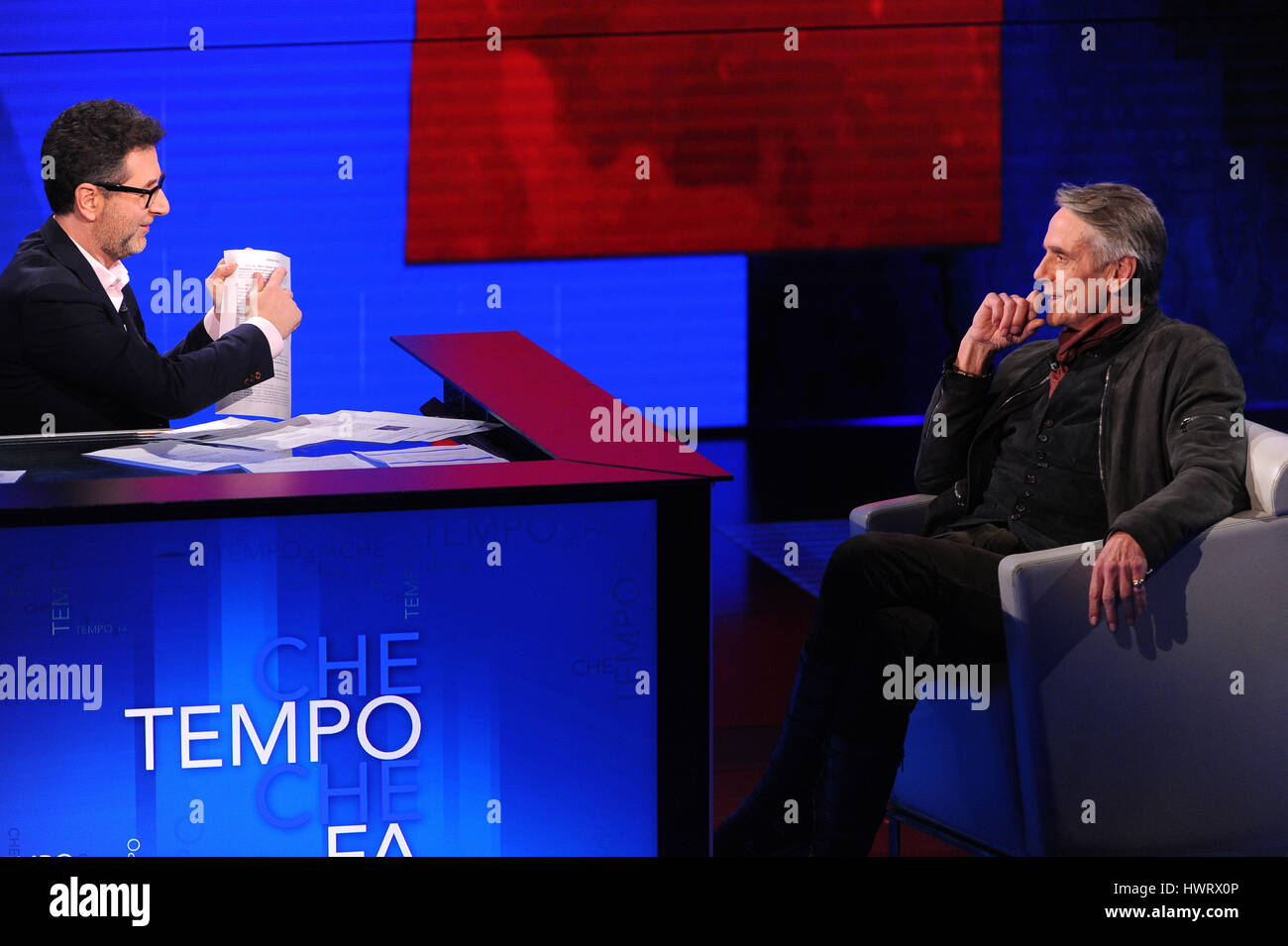 Celebrities appear on Italian TV show 'Che tempo che fa' Featuring ...