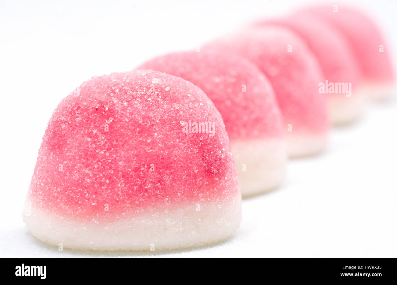 Close up pink white jelly candies hi-res stock photography and images ...