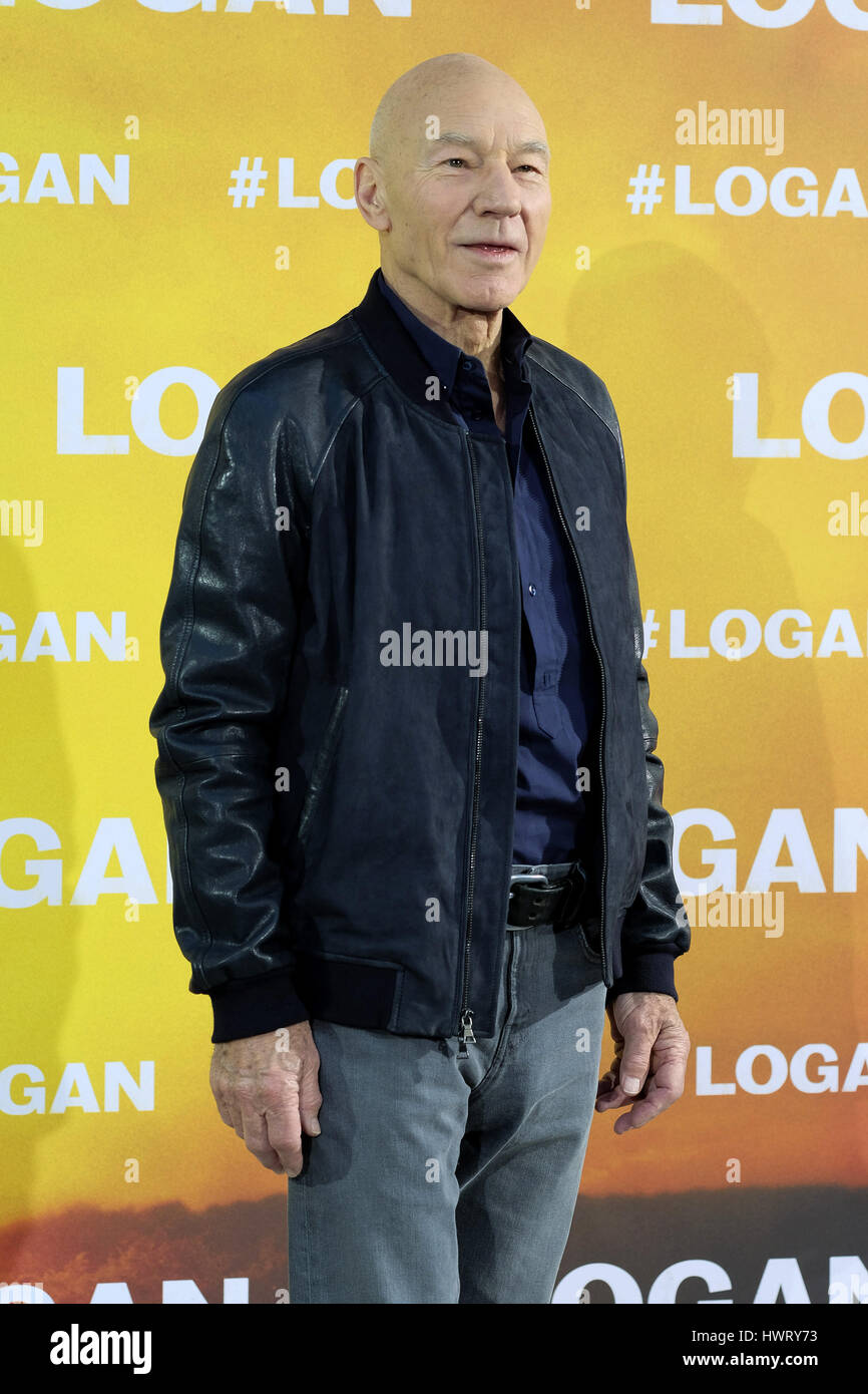 Sir Patrick Stewart attending a photocall for 'Logan' at the Vilamagna ...