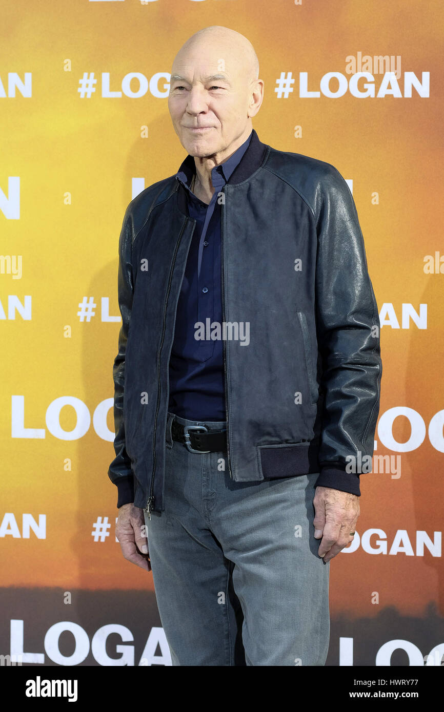 Sir Patrick Stewart attending a photocall for 'Logan' at the Vilamagna ...