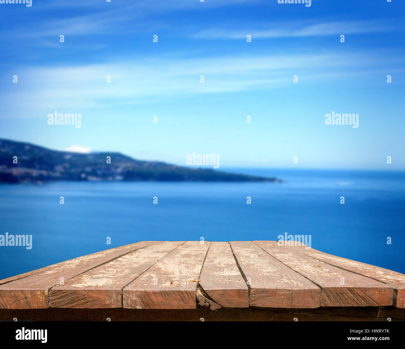 sunny day with landscape and terrace Stock Photo - Alamy