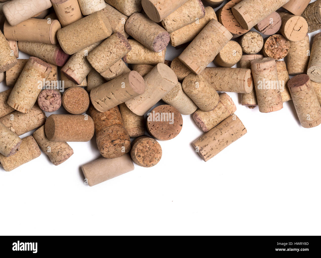 corks on white background with copy space Stock Photo - Alamy
