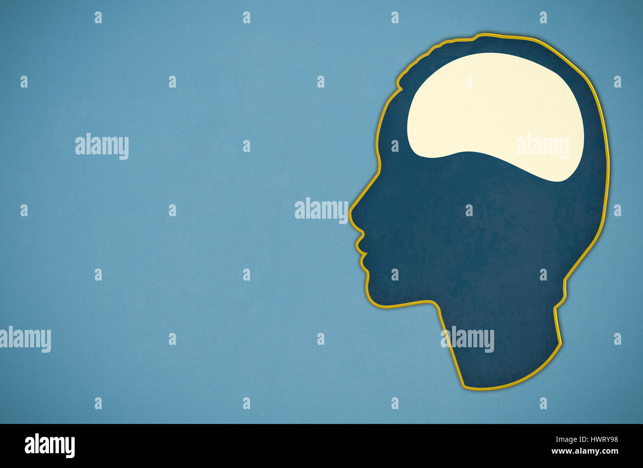 illustration of one brain Stock Photo - Alamy