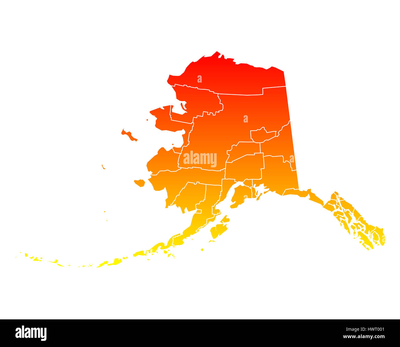 Map of Alaska Stock Photo - Alamy