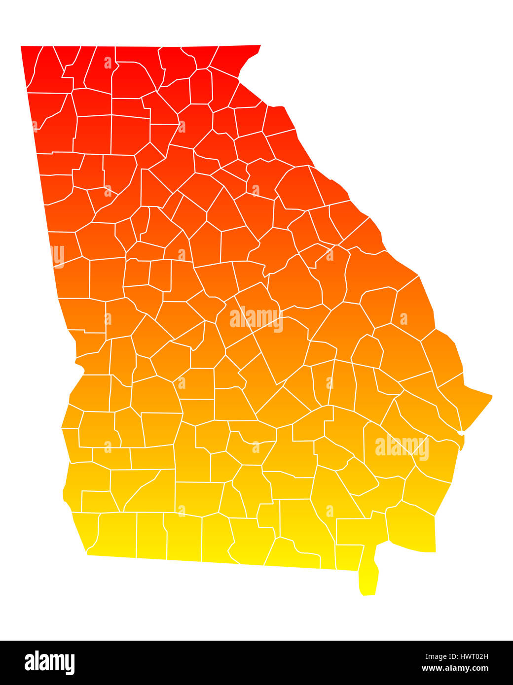Map of Georgia Stock Photo - Alamy