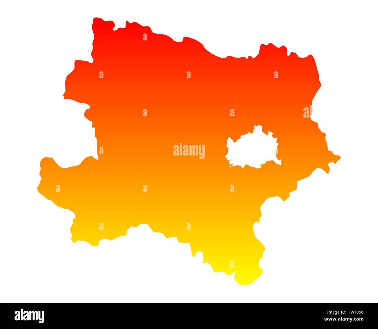 Map of Lower Austria Stock Photo - Alamy