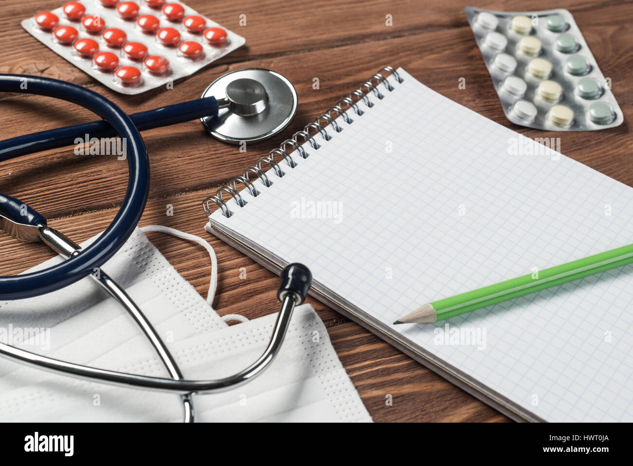 Workplace of a doctor Stock Photo - Alamy