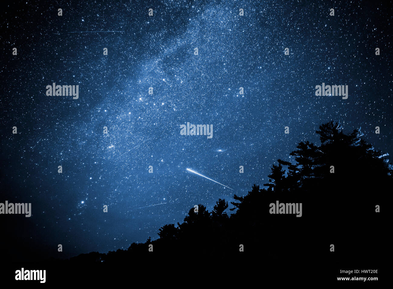 Low angle view of star field at night Stock Photo - Alamy