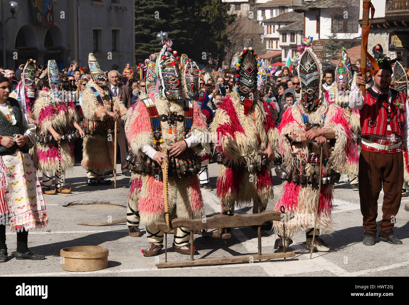 Kukeri masked people dancing scare hi-res stock photography and images ...