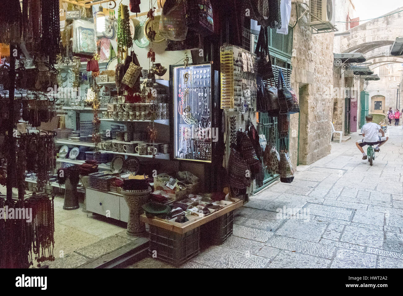 Jerusalem old city street, Israel Stock Photo - Alamy