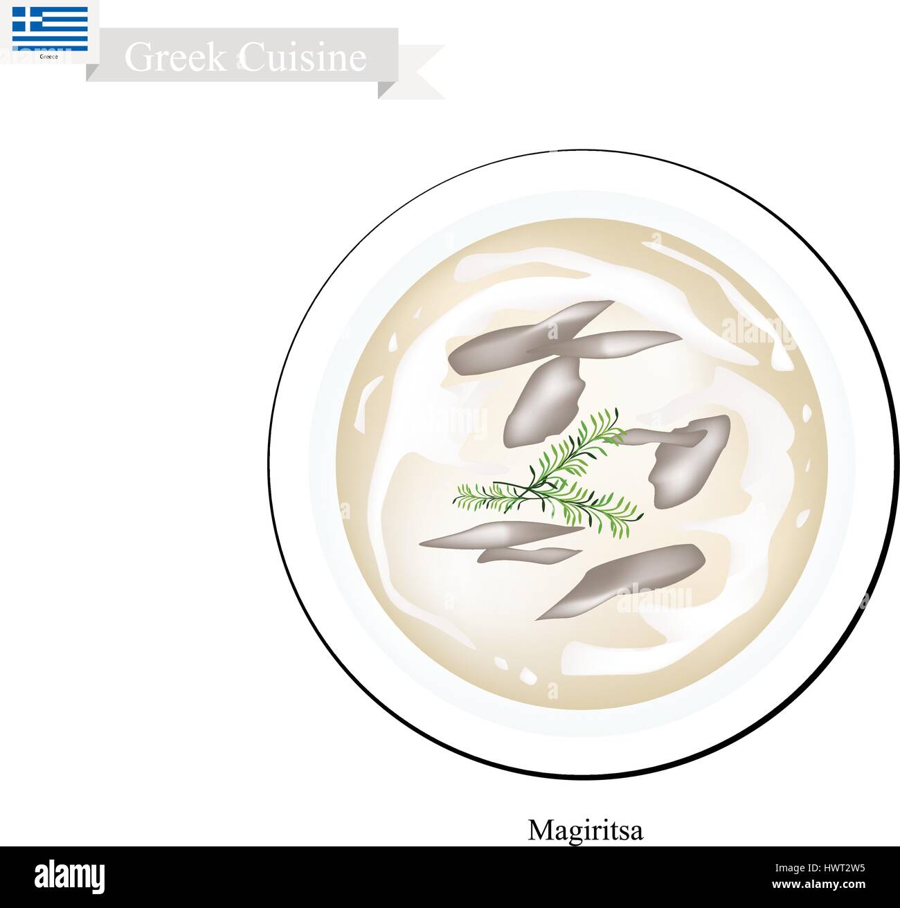 Greek Cuisine, Magiritsa or Traditional Easter Sunday Soup Made From ...
