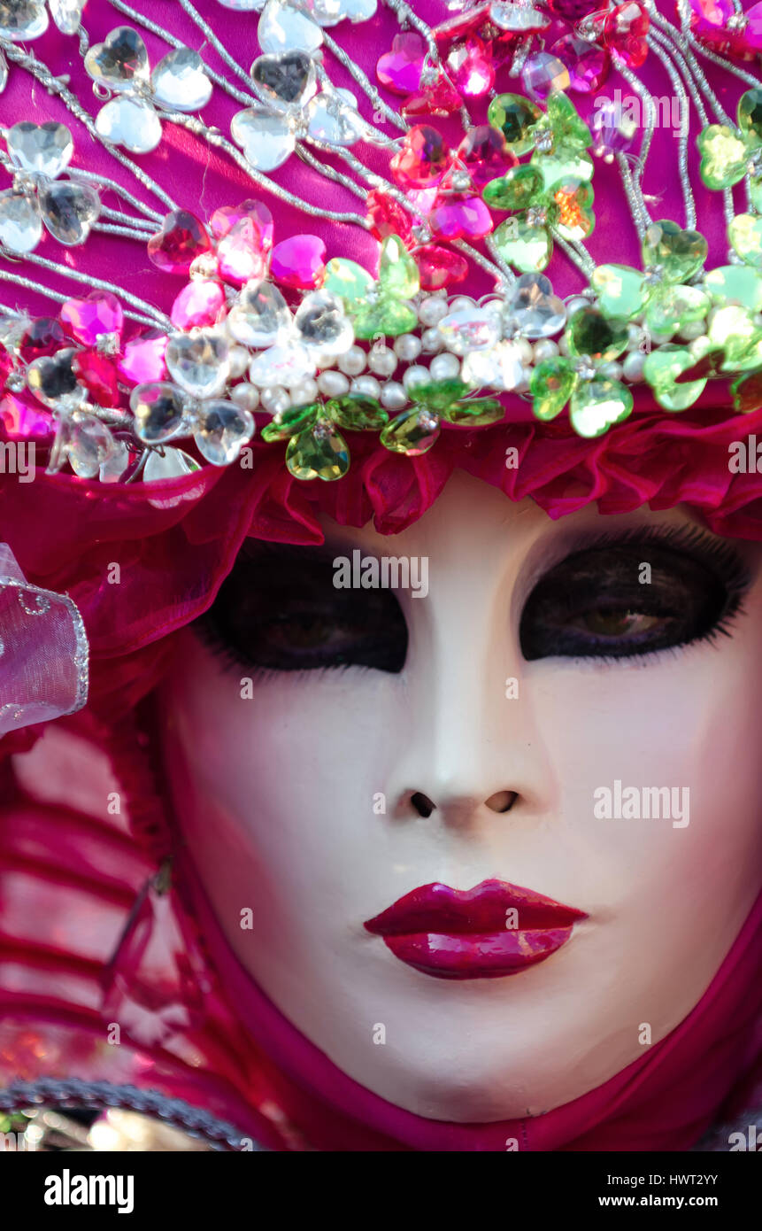 photo of a typical carnival mask in Venice Stock Photo - Alamy