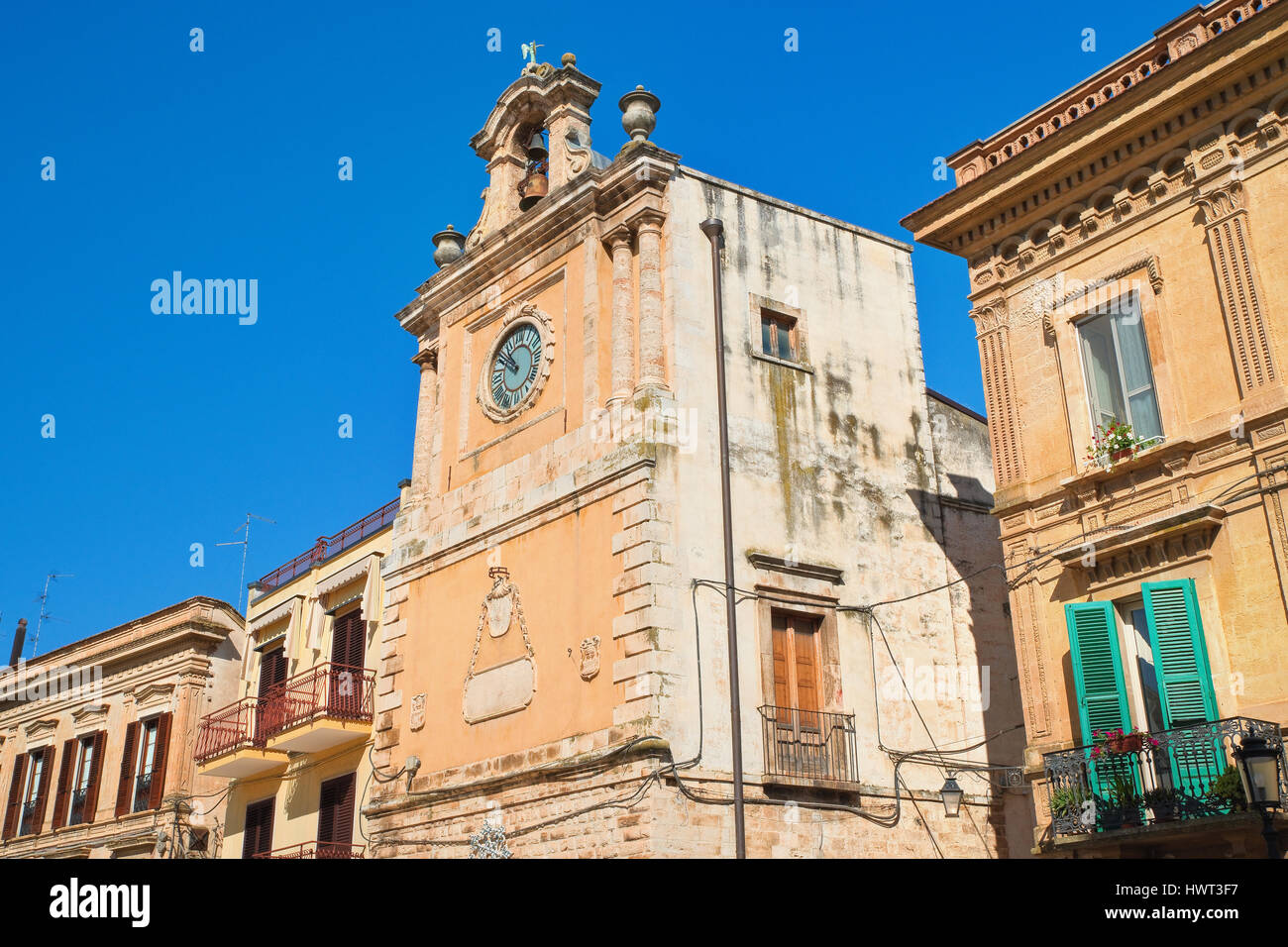 Clocktower. Acquaviva delle fonti. Puglia. Italy Stock Photo - Alamy