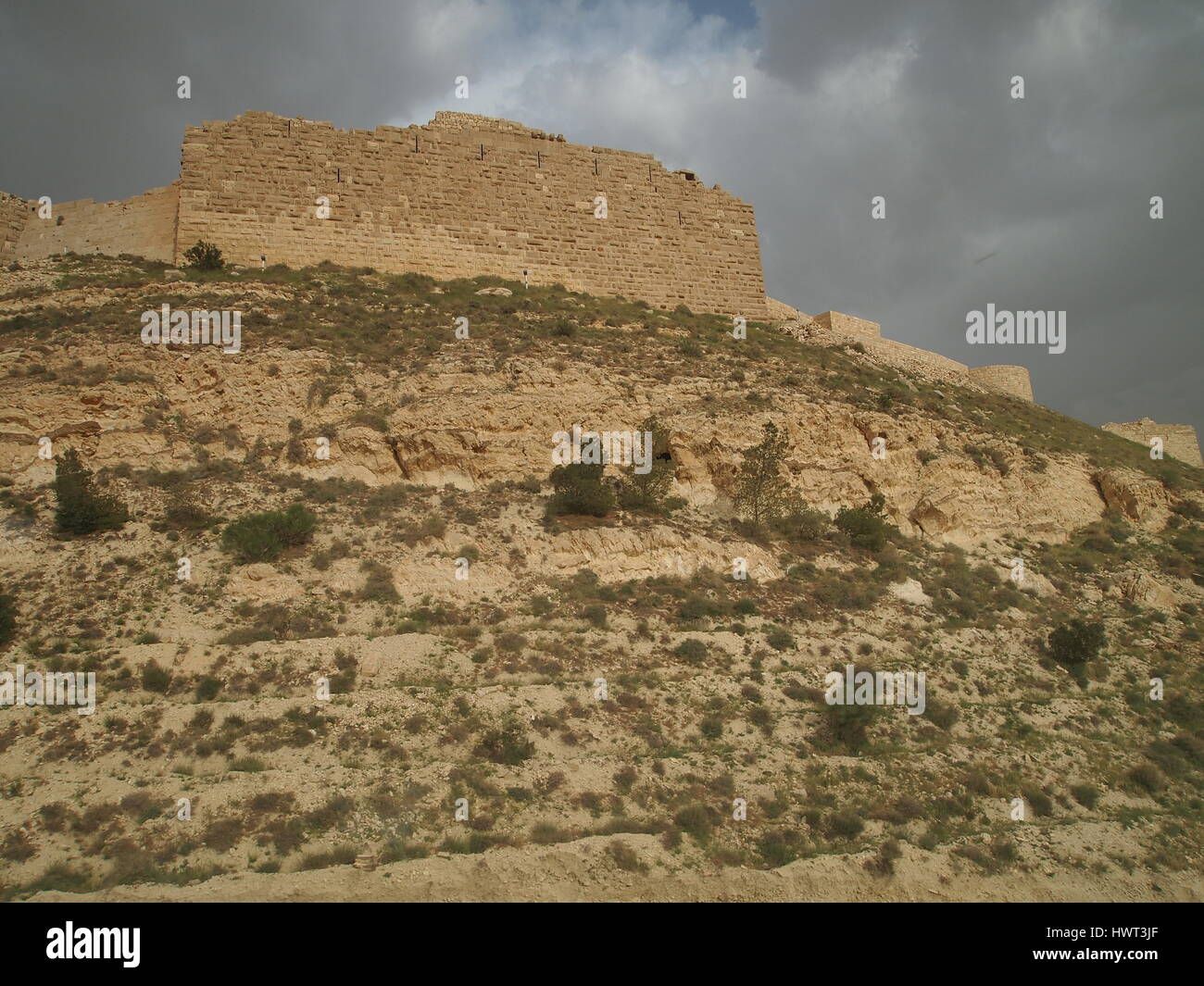 Ruins of Crusader castle Montreal in municipality Shoubak are called ...