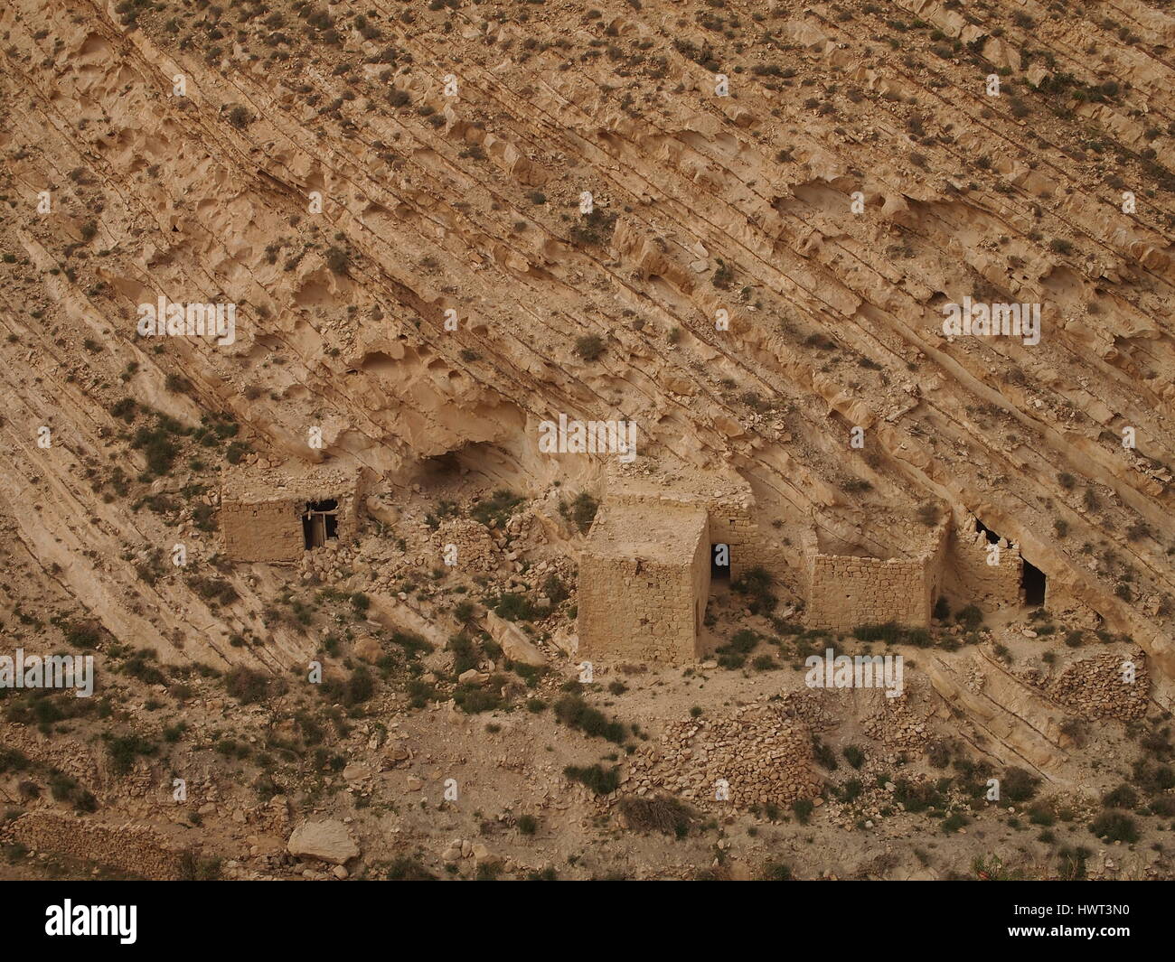 View at landscape from Montreal castle, Shobak, Jordan. Looks like ...