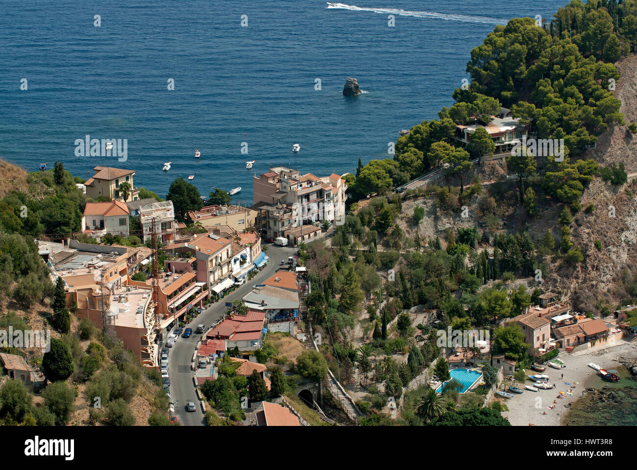 Mazzarò bay,Taormina, Sicily, Italy Stock Photo - Alamy