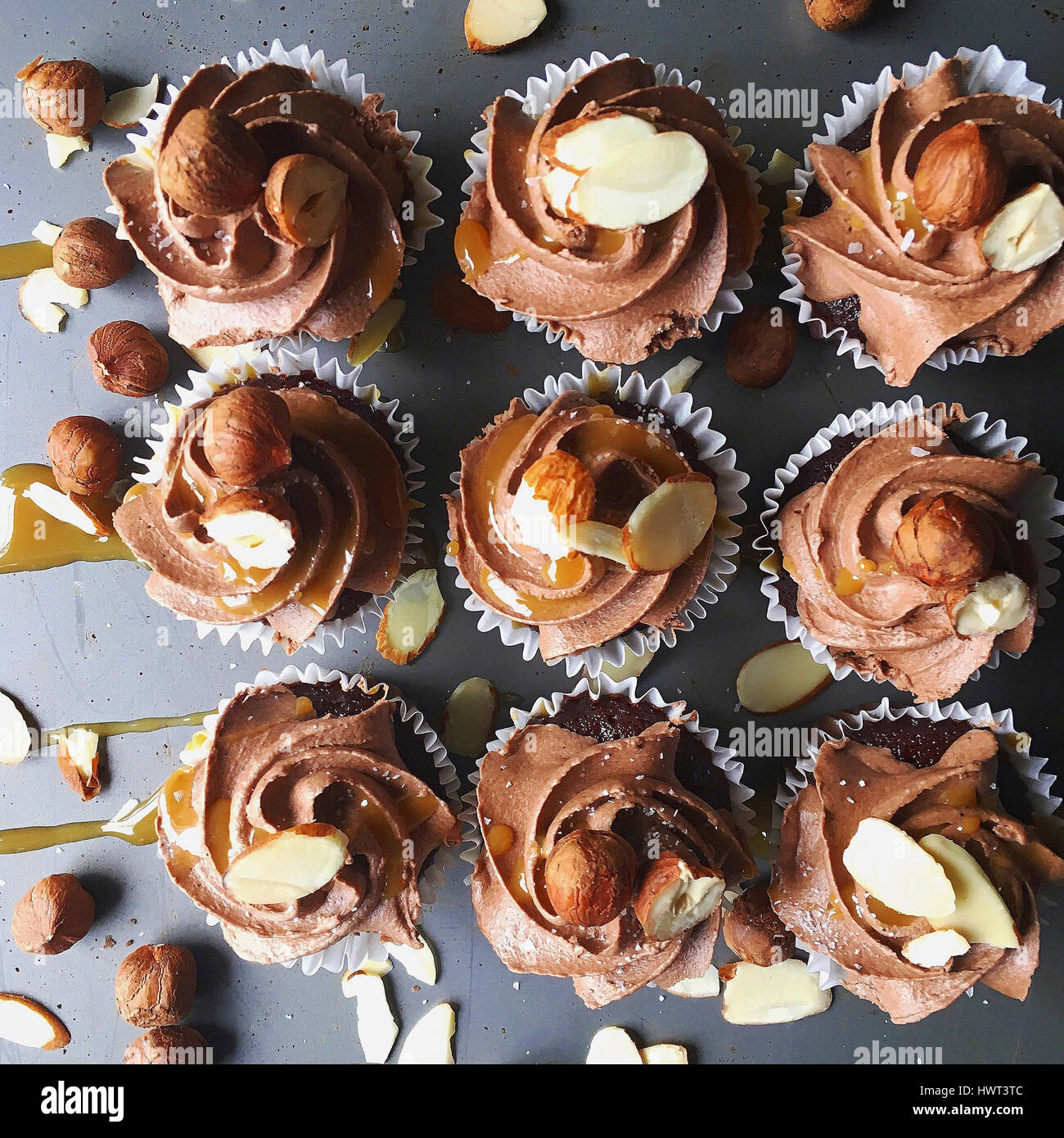 Row of cupcakes hi-res stock photography and images - Alamy