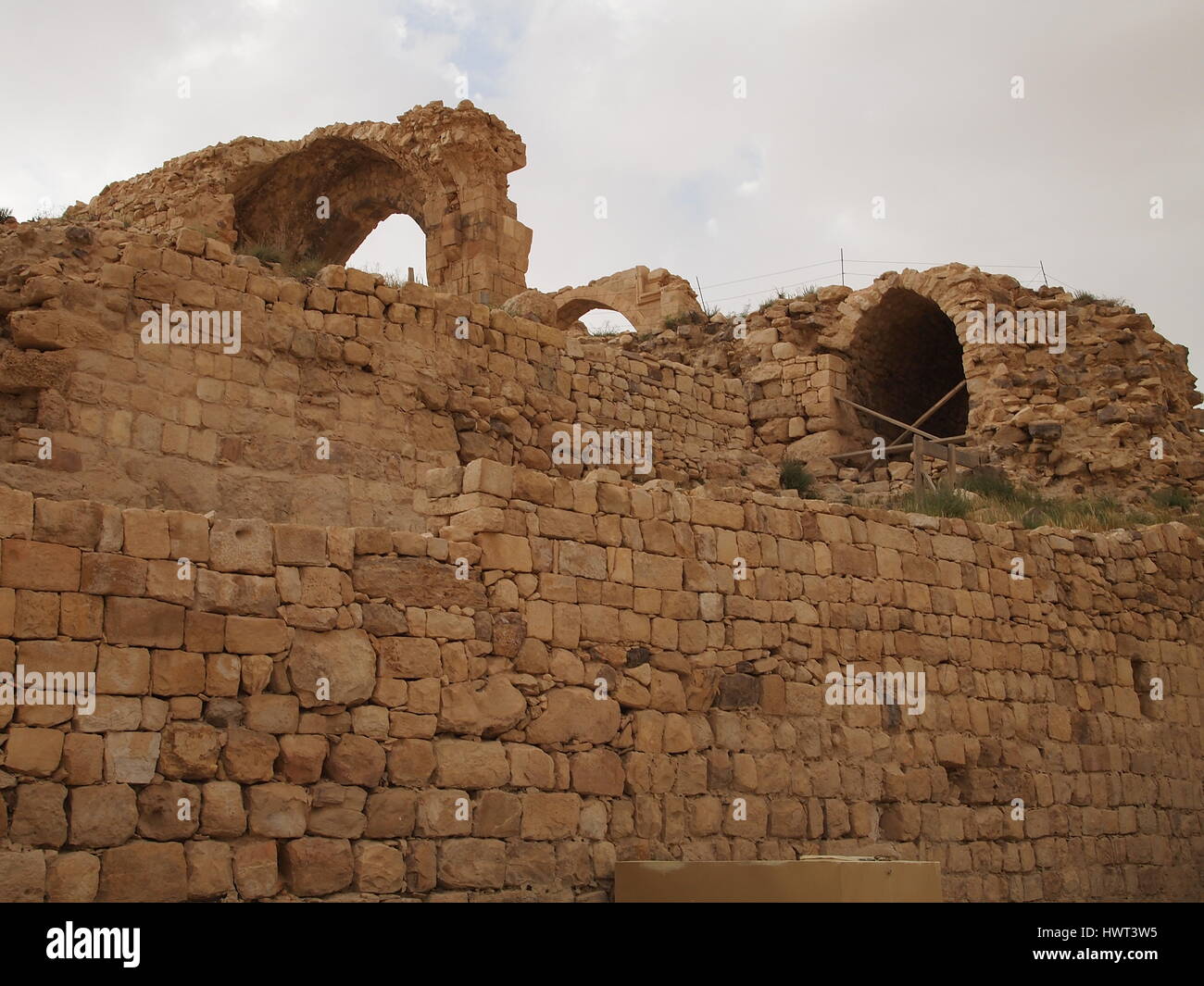 Ruins of Crusader castle Montreal in municipality Shoubak are called ...