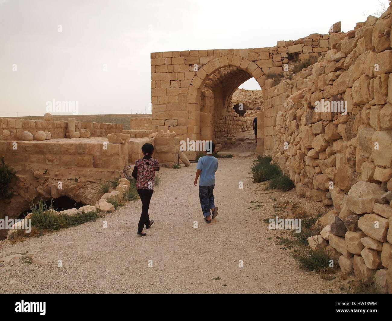 Ruins of Crusader castle Montreal in municipality Shoubak are called ...