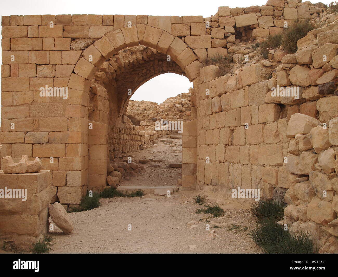 Ruins of Crusader castle Montreal in municipality Shoubak are called ...