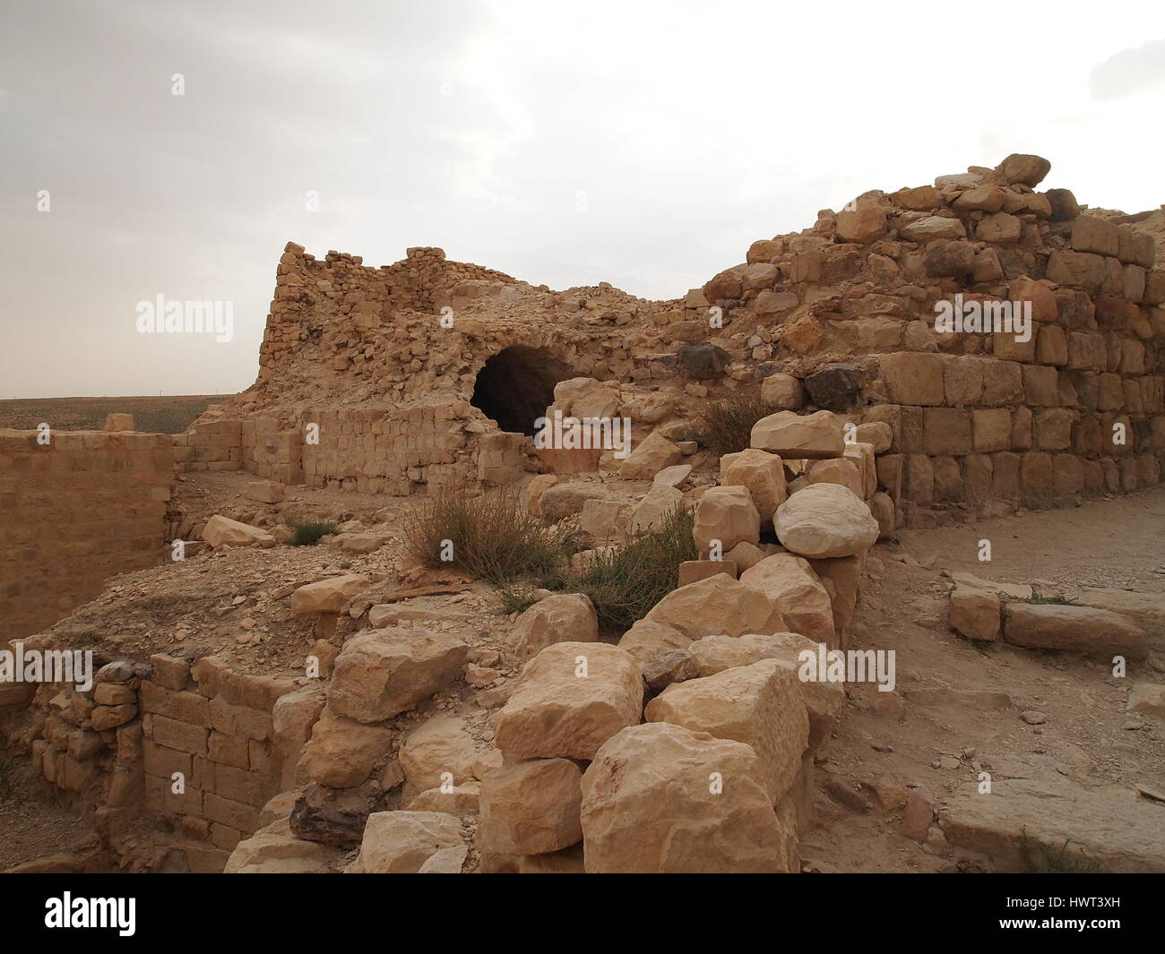 Ruins of Crusader castle Montreal in municipality Shoubak are called ...