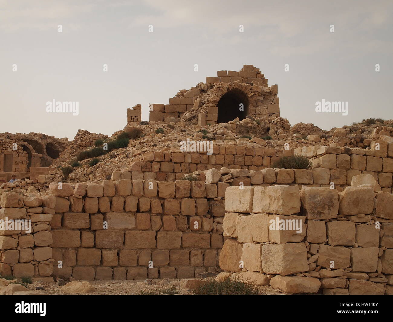 Ruins of Crusader castle Montreal in municipality Shoubak are called ...