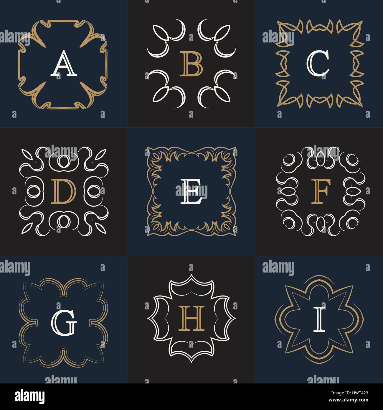 Monogram logo template Stock Vector Image & Art - Alamy