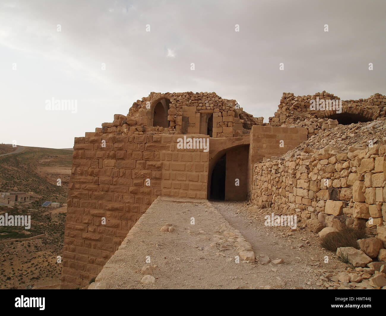 Ruins of Crusader castle Montreal in municipality Shoubak are called ...