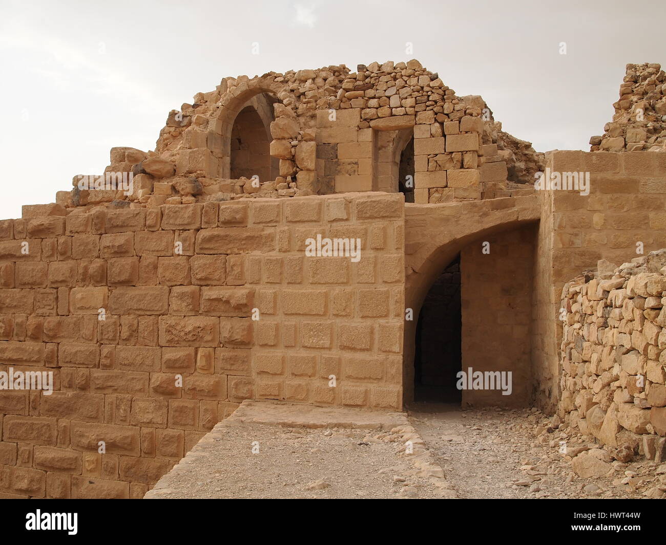 Ruins of Crusader castle Montreal in municipality Shoubak are called ...
