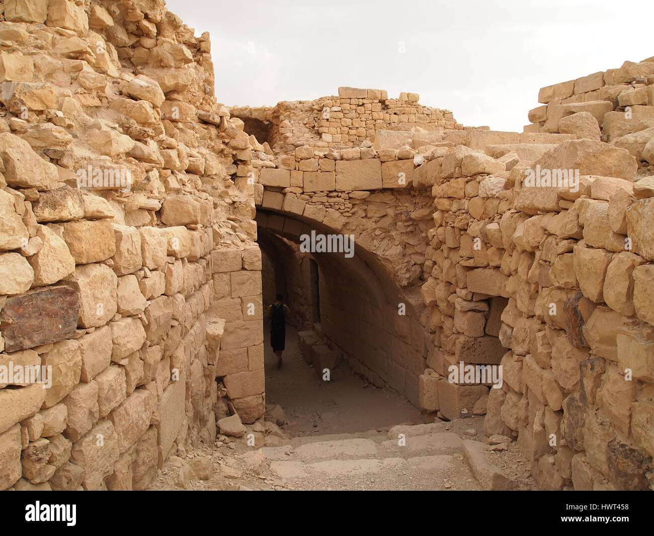 Ruins of Crusader castle Montreal in municipality Shoubak are called ...