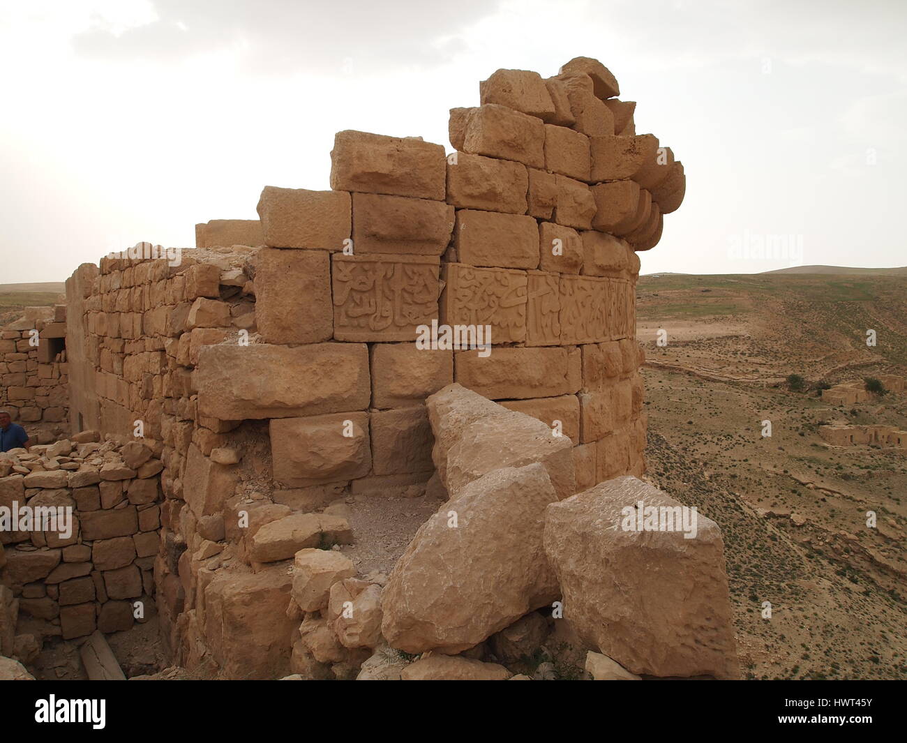 Ruins of Crusader castle Montreal in municipality Shoubak are called ...
