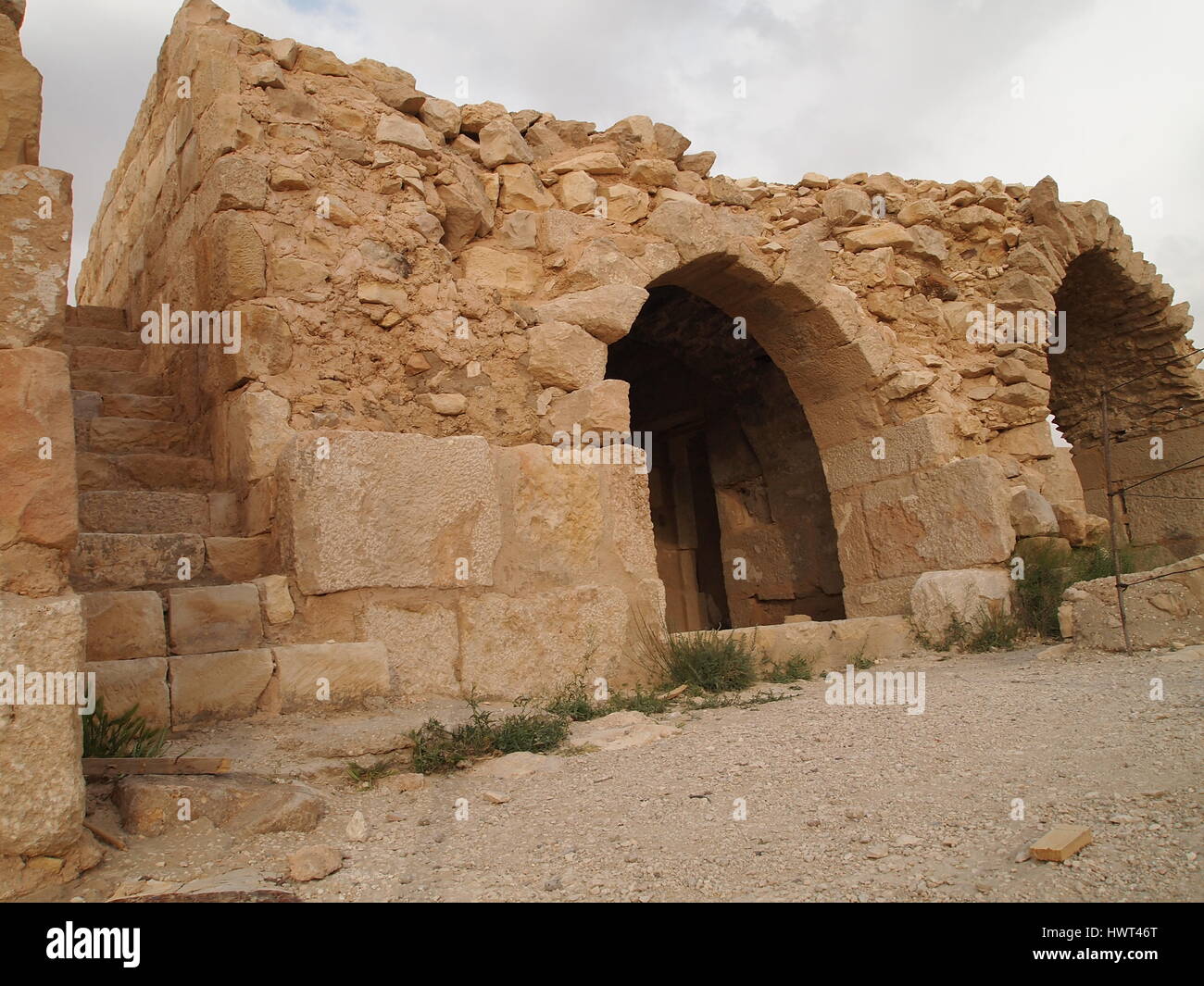 Ruins of Crusader castle Montreal in municipality Shoubak are called ...