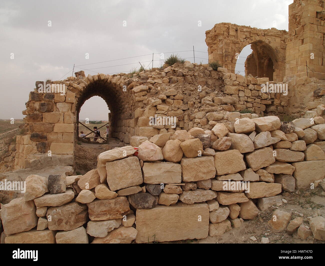 Ruins of Crusader castle Montreal in municipality Shoubak are called ...