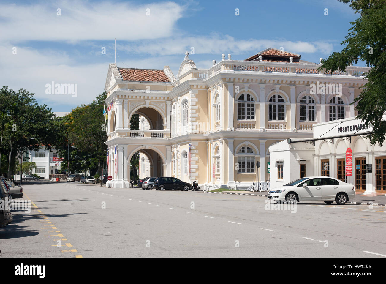 Penang, Malaysia heritage architecture narrow streets cityscape Stock ...