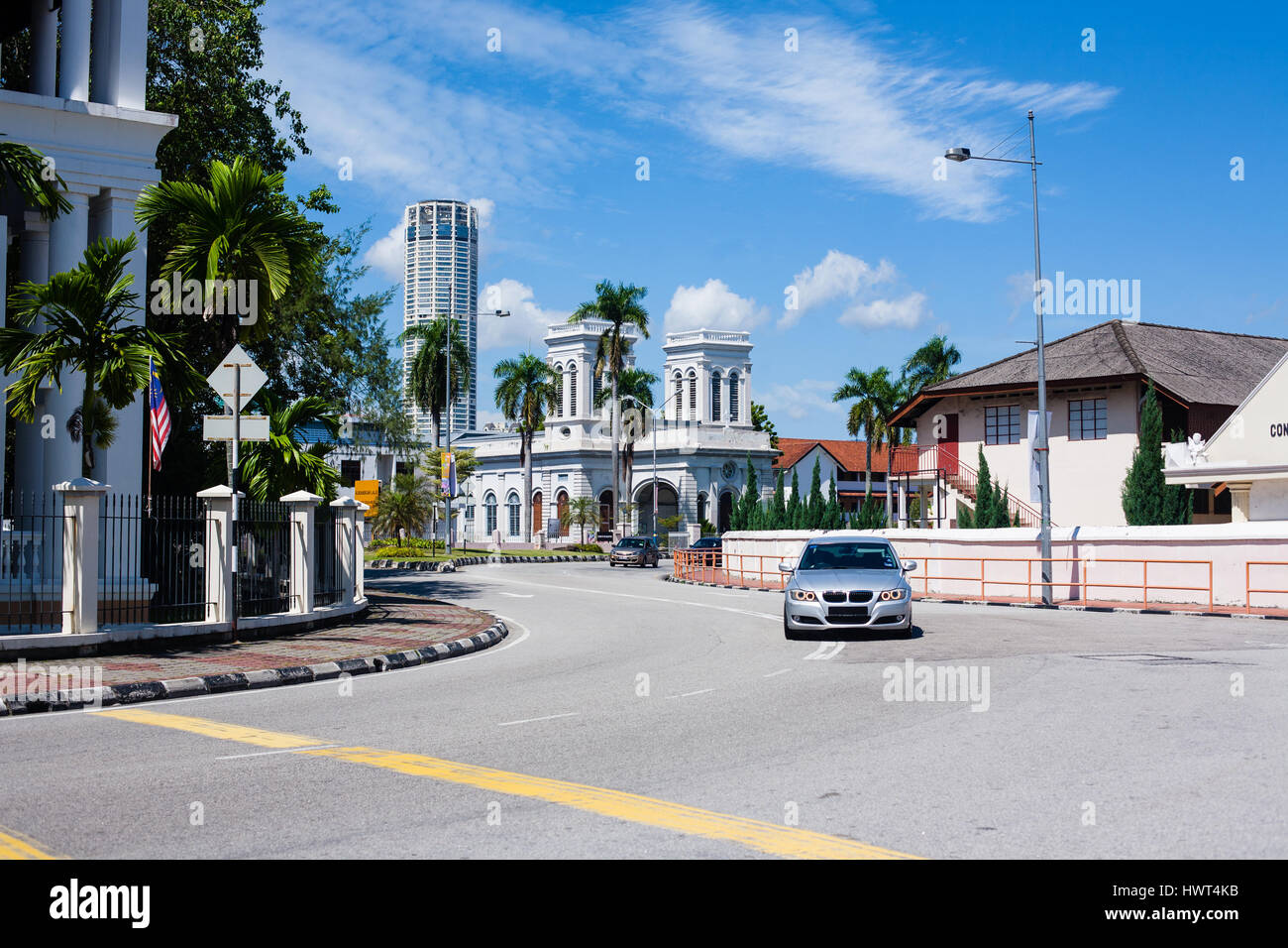 Penang, Malaysia heritage architecture narrow streets cityscape Stock ...