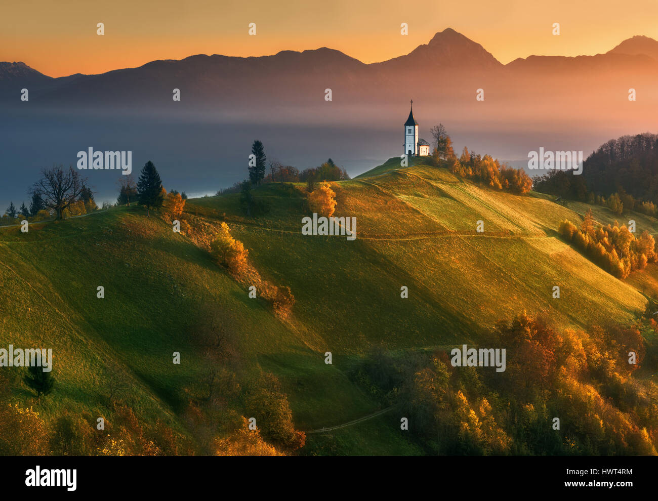 Church of St. Primus and Felician. Jamnik. Slovenia Stock Photo - Alamy