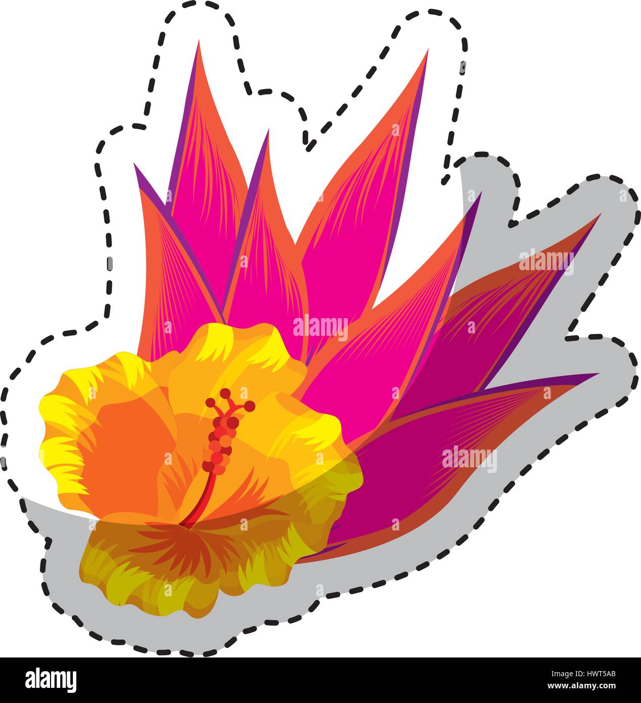exotic and tropical flower icon Stock Vector Image & Art - Alamy