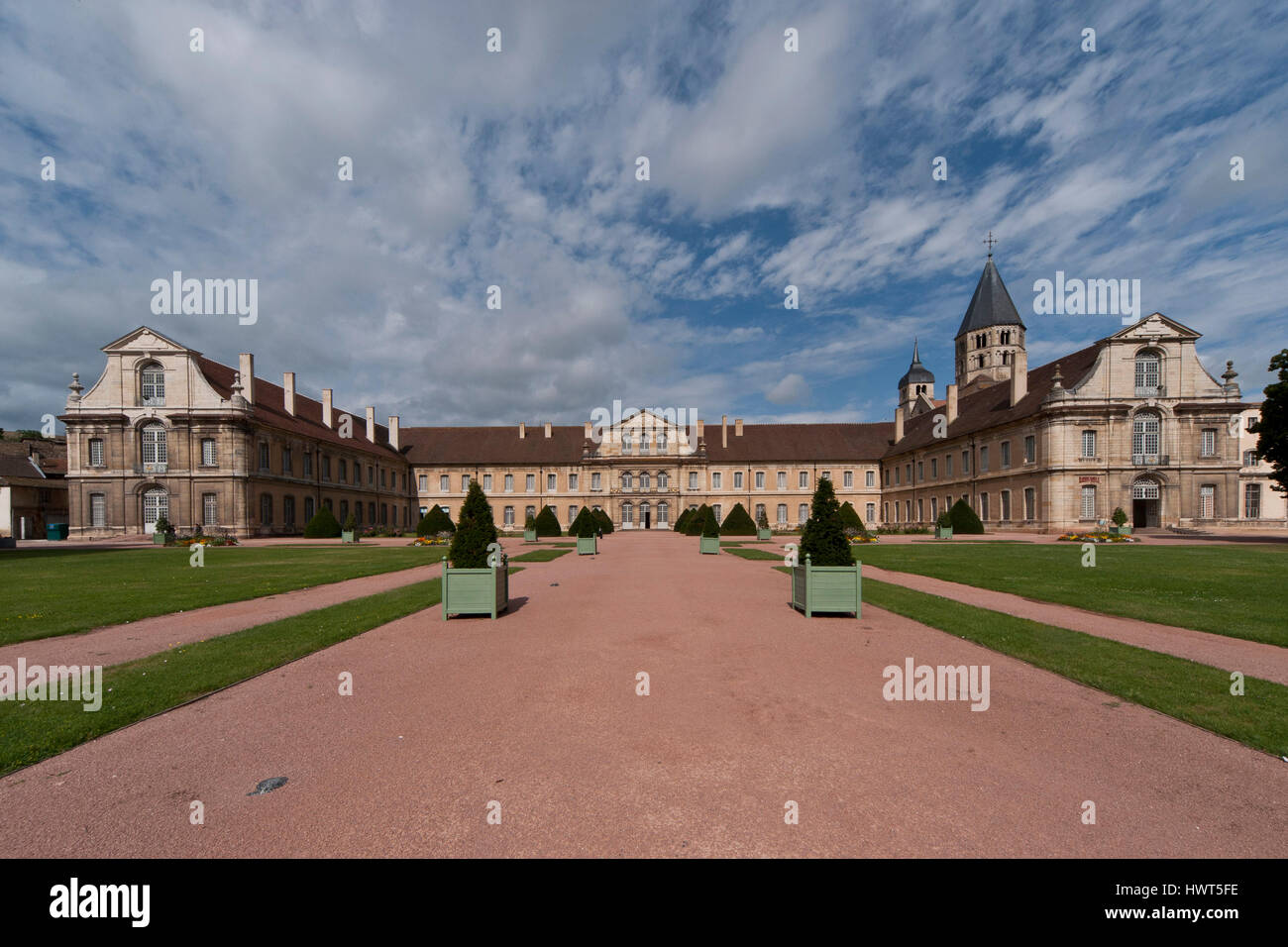 a complete view of the complex of cluny abbey Stock Photo - Alamy