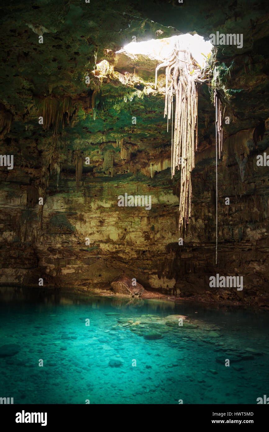 Mexico chichen itza natural water hole hi-res stock photography and ...