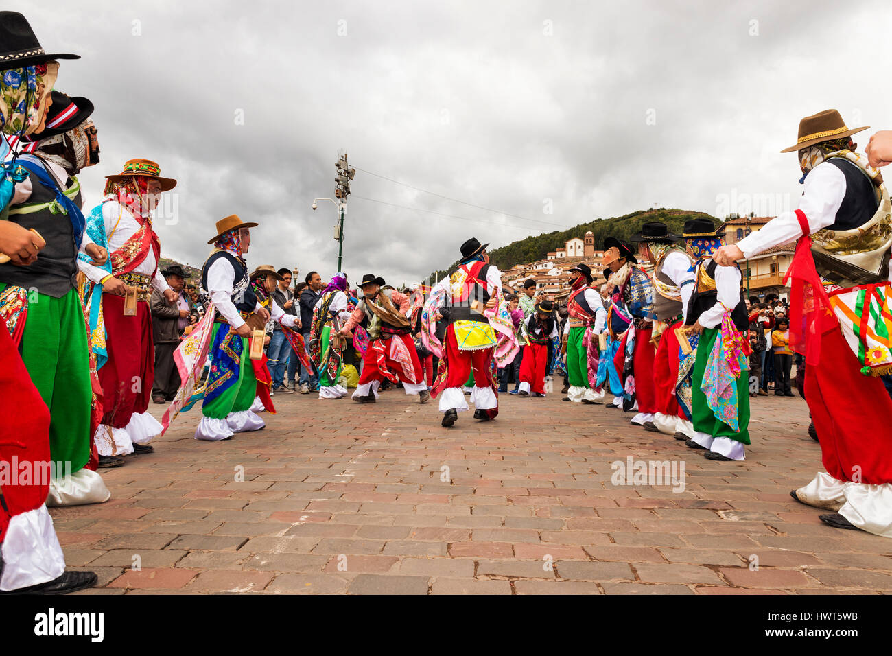 Cuzco, Peru - December 25, 2013: Man wearing traditional clothes and ...